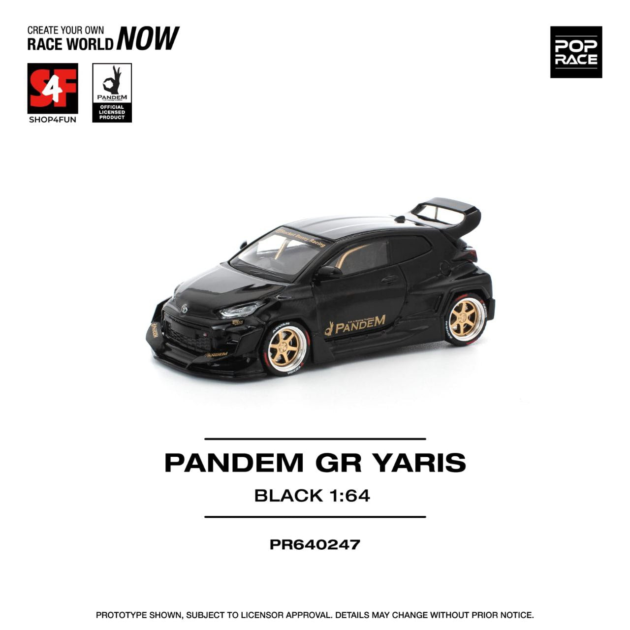 Pop Race 1/64 Philippine Manila Exclusive Pandem GR Toyota Yaris Black ...