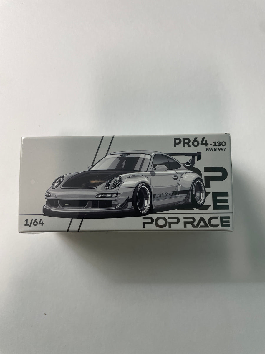 Pop Race 1/64 Porsche RWB 997 Silver – Flipn Diecast
