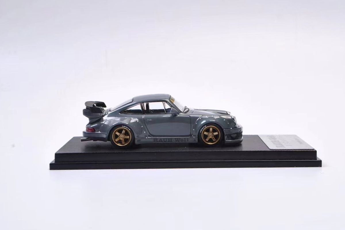 1/64 Model Collect RWB 930 GT Wing Cement Grey Gold Rims – Flipn Diecast