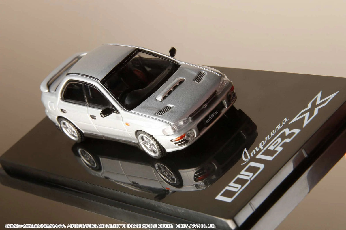Hobby Japan 1/64 Subaru Impreza WRX (GC8) 1992 Light Silver Metallic w ...